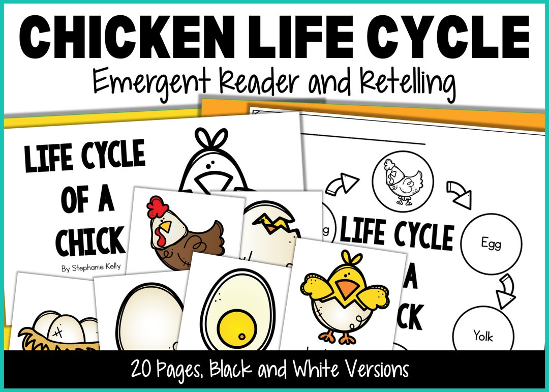 Chicken Life Cycle Emergent Reader Book and Activities | Homeschool ...