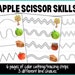 Apple Cutting and Tracing Pages for Preschool, Apple Cutting Practice ...