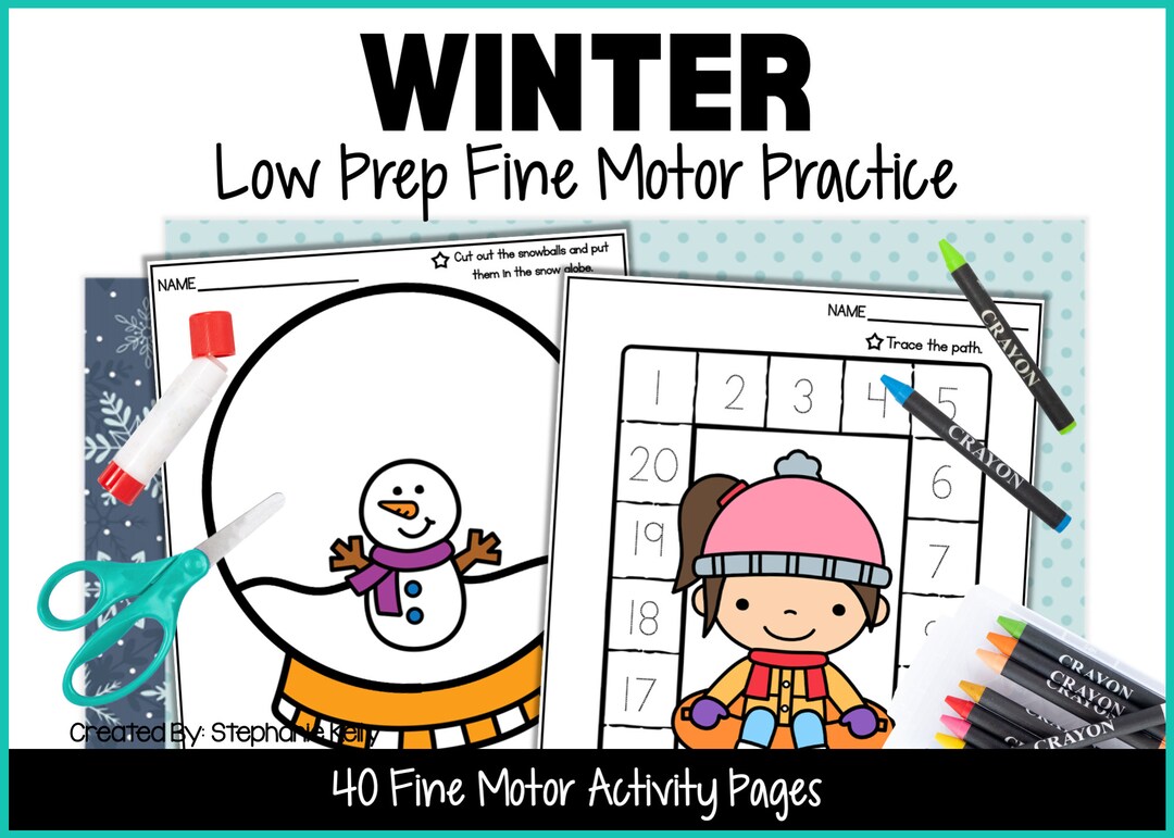Winter Fine Motor Skills Practice - Hands-on Preschool & Kindergarten ...
