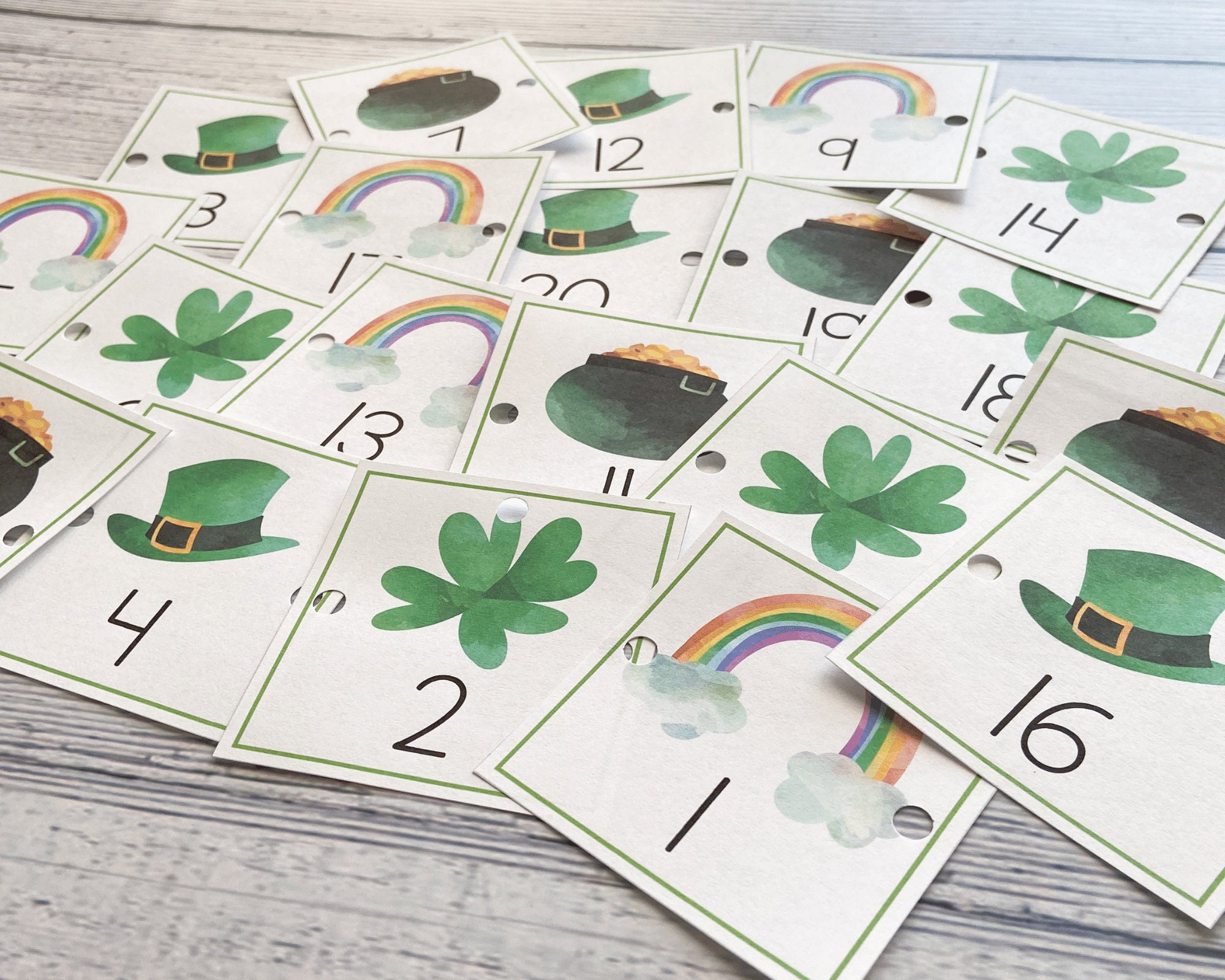 St. Patrick's Day Preschool One to One Counting Activity, St. Patrick's ...