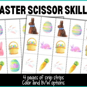 Easter Cutting and Tracing Pages for Preschool, Easter Printable ...