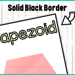 Printable Shape Posters Classroom Decor, White, Classic, Watercolor, 2D ...