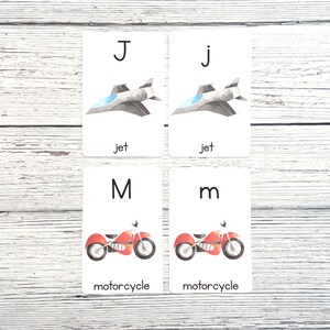 ABC Transportation Flash Cards, Vehicle Flashcards, Alphabet Vehicle ...