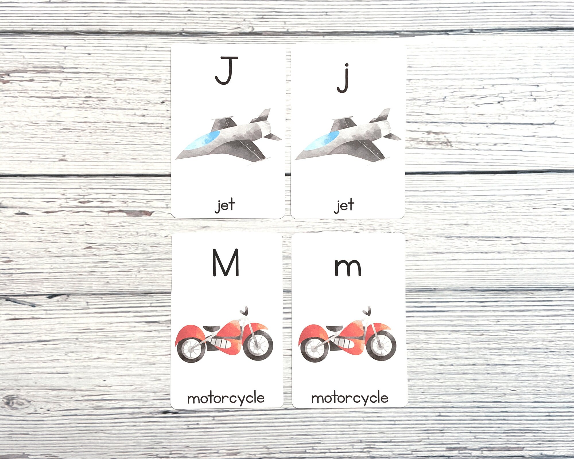 ABC Transportation Flash Cards, Vehicle Flashcards, Alphabet Vehicle ...