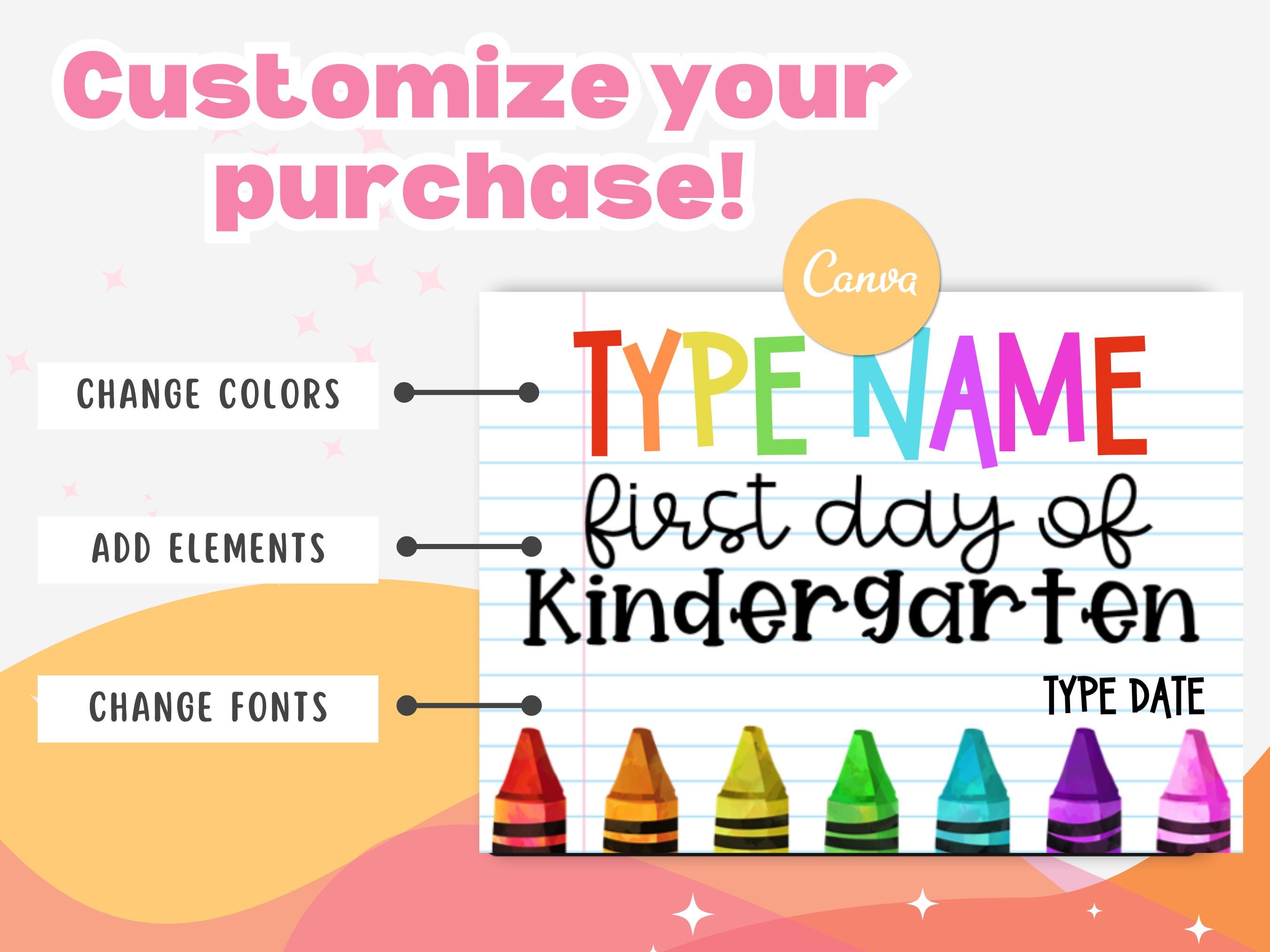 Editable First Day Sign, First Day of School Printable, Editable Back ...