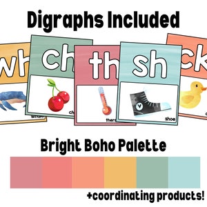 Printable Boho Watercolor ABC Posters Classroom Decor, Boho Alphabet ...