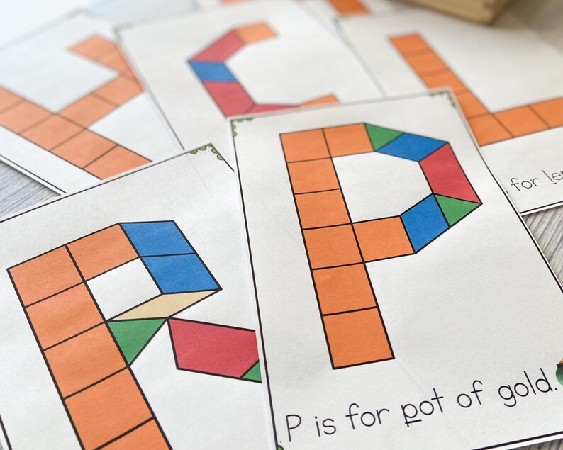 St. Patrick's Day Pattern Block Mats Fine Motor Activity and Practice ...