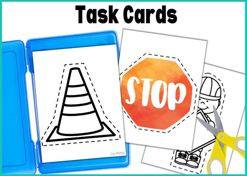 Construction Scissor Practice Activity for Preschool, Fine Motor ...