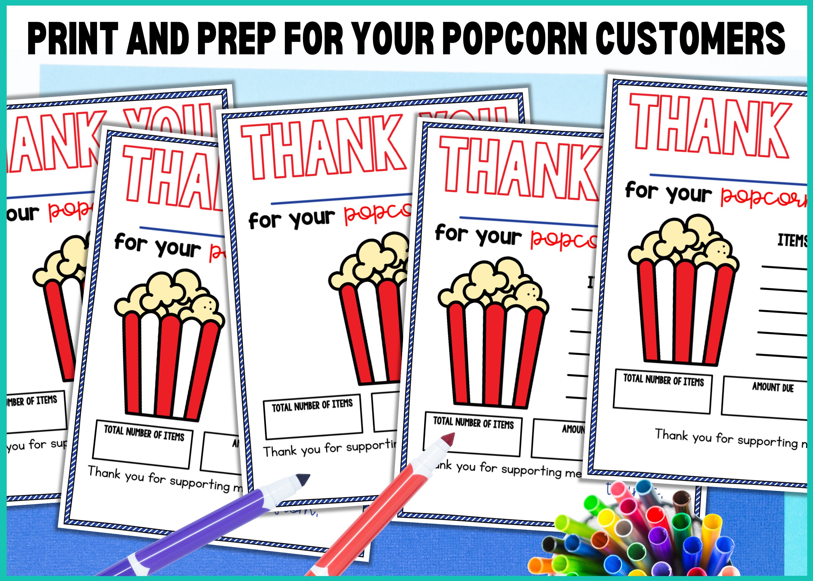 Boy Scout Thank You Cards for Popcorn, Boy Scout Popcorn Order Form ...