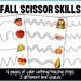 Fall Cutting and Tracing Pages for Preschool, Printable, Scissor ...
