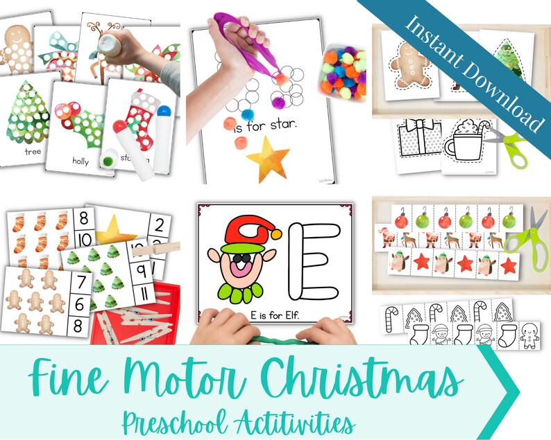 Christmas Activity Printables for Preschool, Kindergarten Printable ...