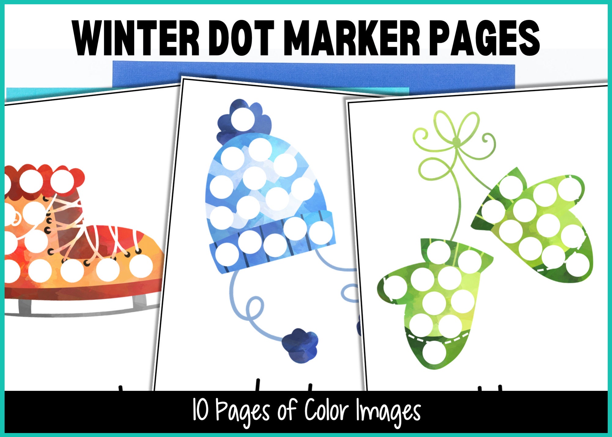Winter Dot Marker Activities for Preschool, January Fine Motor Dabber ...