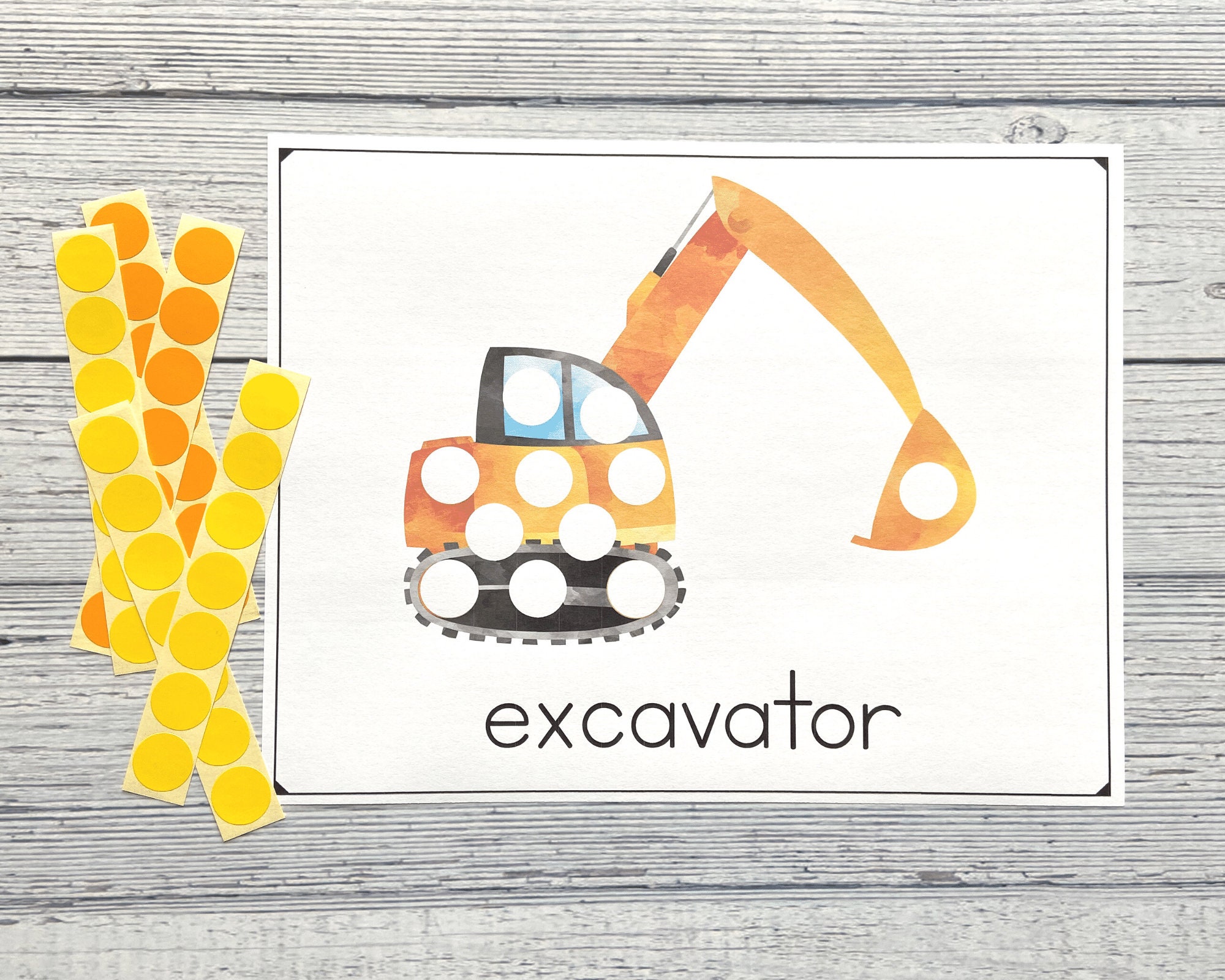 Construction Dot Marker Pages for Preschool and Kindergarten ...