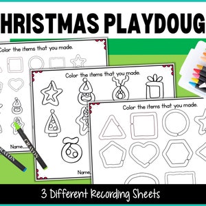 Christmas Playdough Mats for Fine Motor, Fine Motor Activity ...