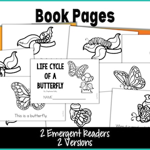 Butterfly Life Cycle Emergent Reader Book and Activities - Etsy
