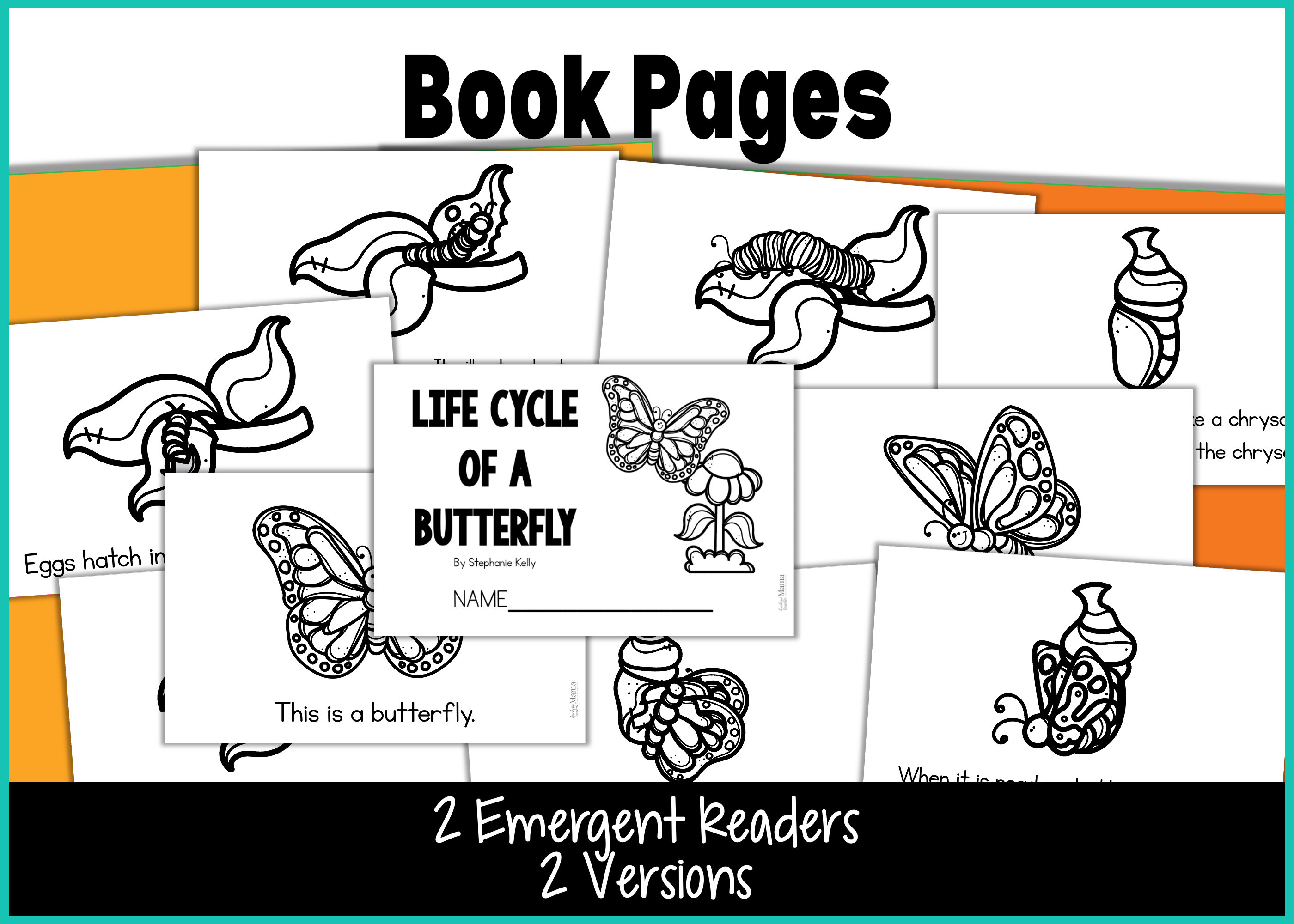 Butterfly Life Cycle Emergent Reader Book and Activities - Etsy