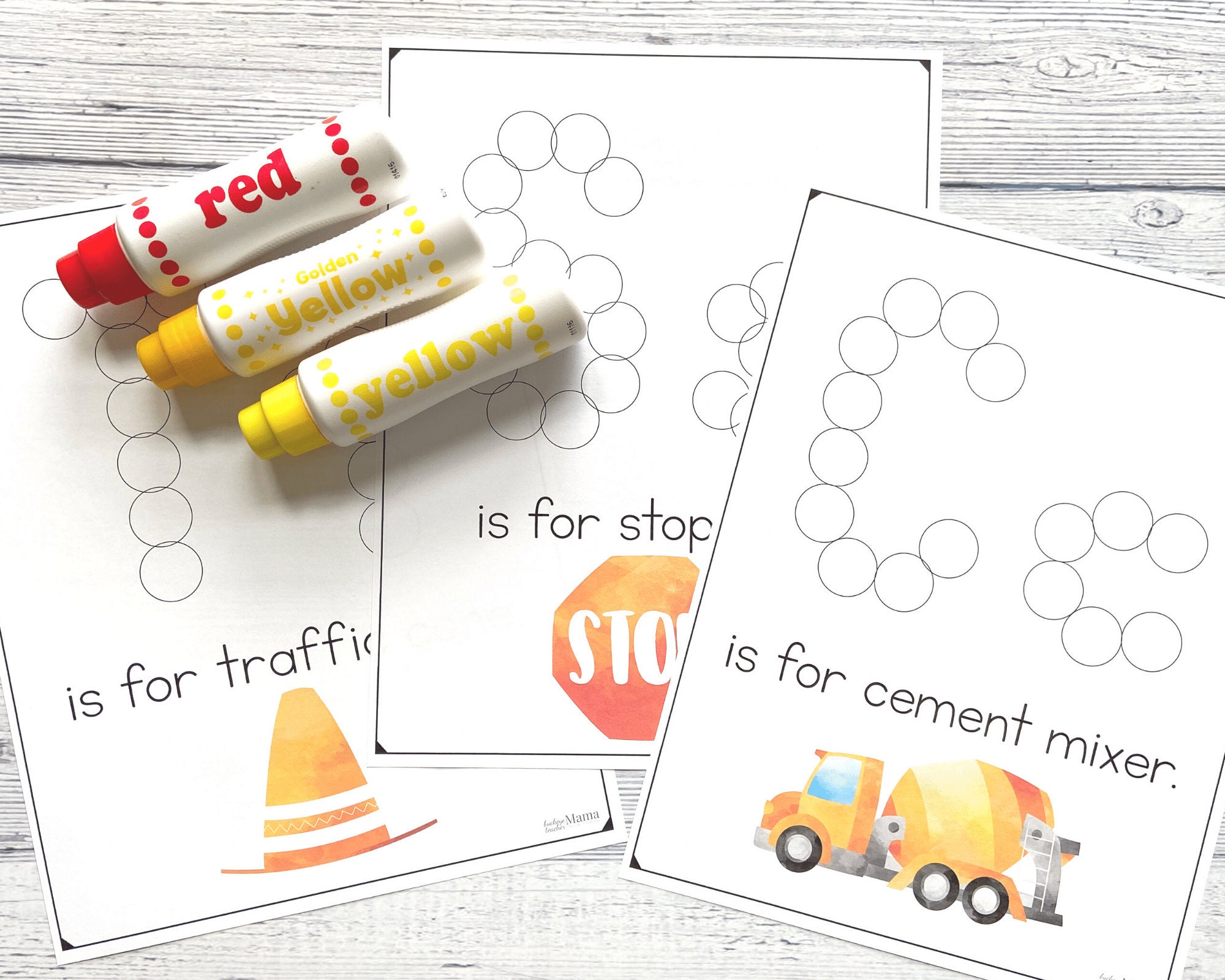 Construction Dot Marker Pages for Preschool and Kindergarten - Etsy