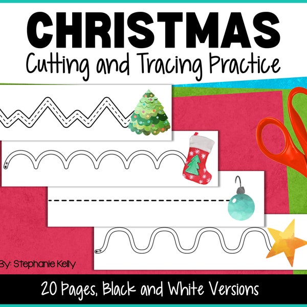 Fall Cutting and Tracing Pages for Preschool, Printable, Scissor ...