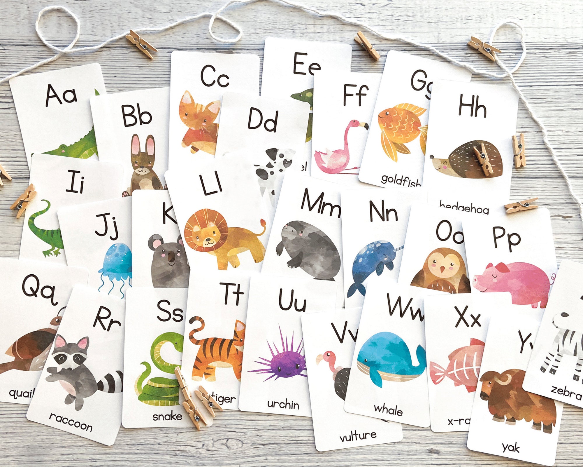 ABC Animal Flashcards for Preschool | Printable Flashcards for Toddlers ...