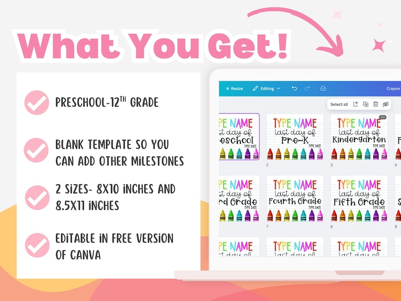 Editable Last Day of School Sign, Editable School Signs, Last Day of ...