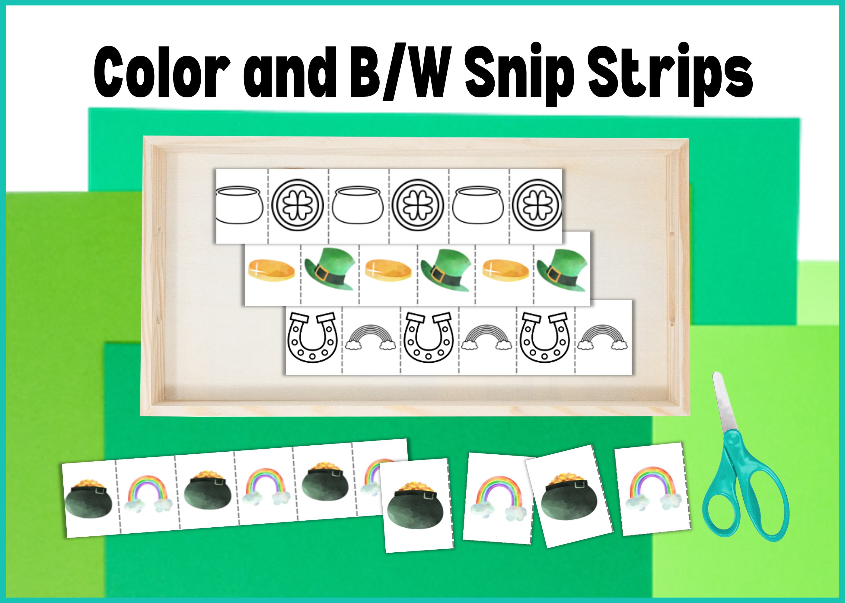 St. Patrick's Day Cutting and Tracing Pages for Preschool, Printable ...