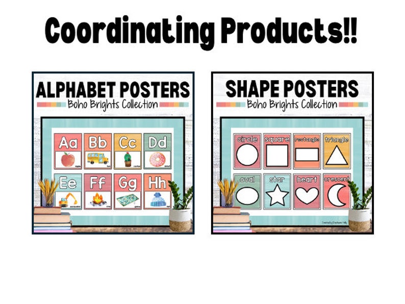 Printable Number Posters Classroom Decor, Boho, Watercolor, Boho ...