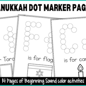 Hanukkah Dot Marker Printable, December Fine Motor Dabber Activities ...