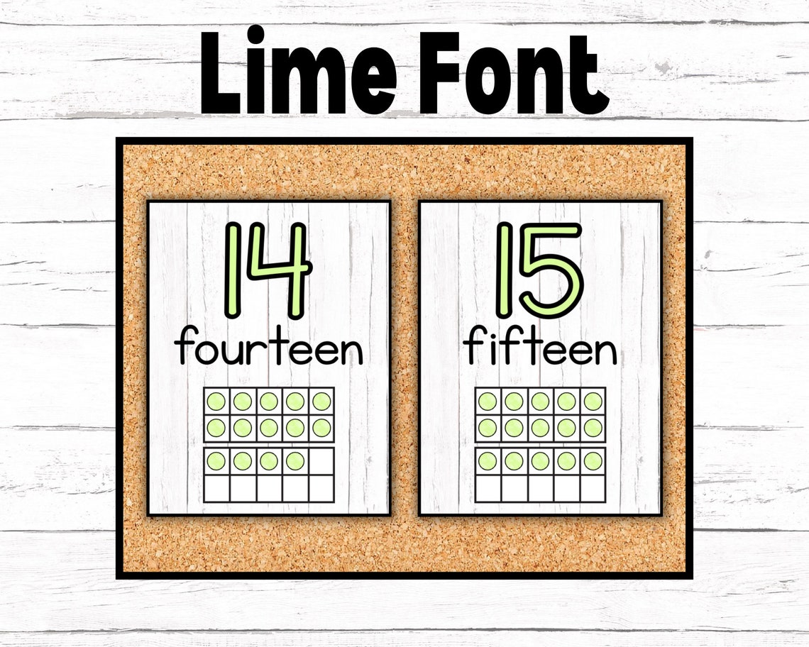 Printable Number Posters Classroom Decor Shiplap Watercolor - Etsy