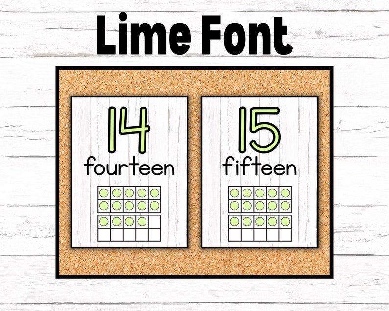 Printable Number Posters Classroom Decor, Shiplap, Watercolor, Teal ...
