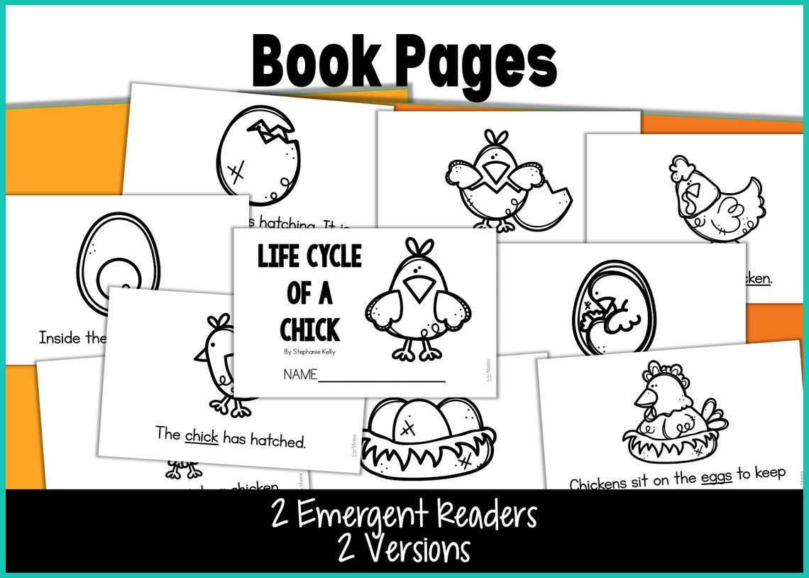 Chicken Life Cycle Emergent Reader Book and Activities | Homeschool ...