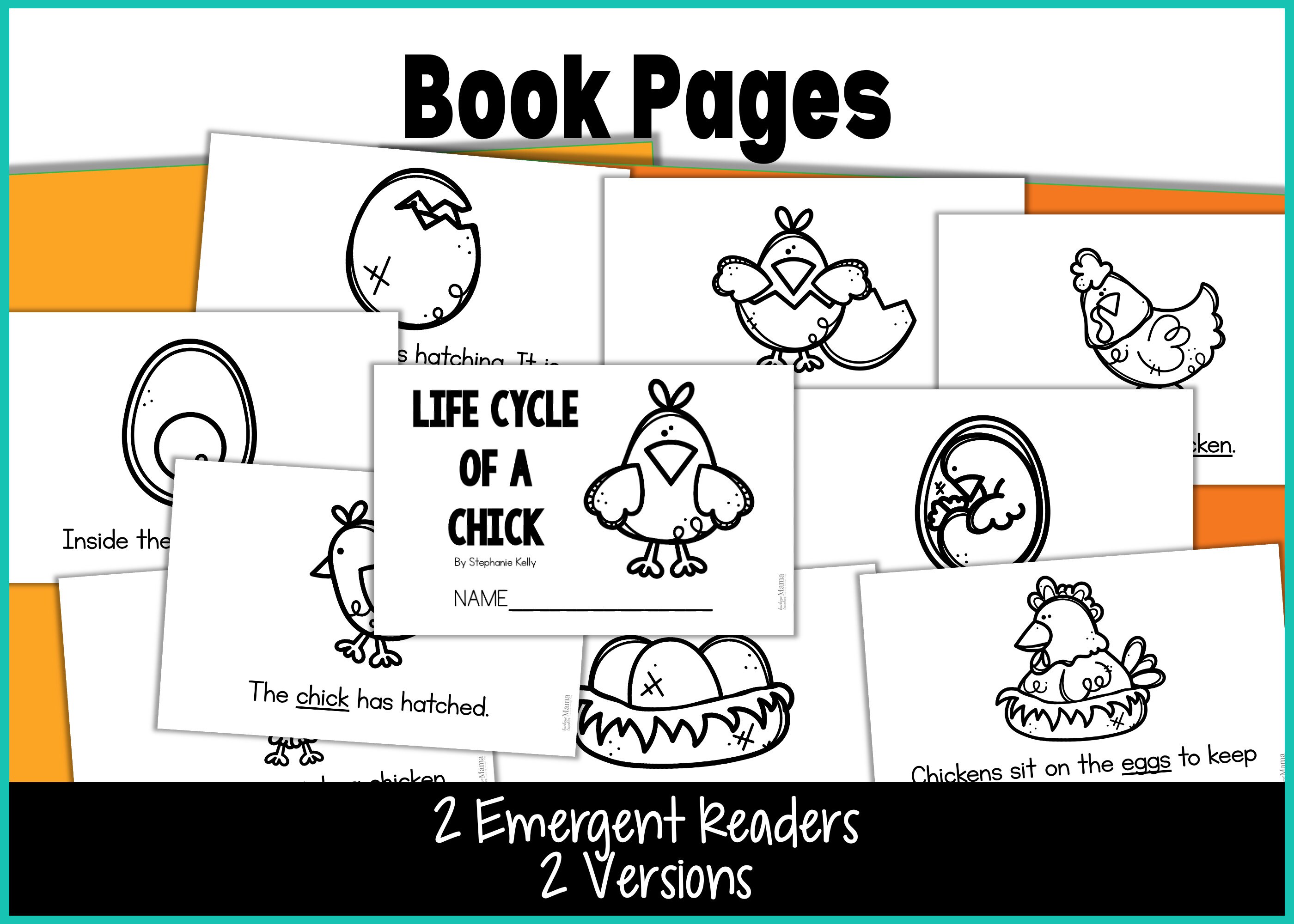 Chicken Life Cycle Emergent Reader Book and Activities | Homeschool ...