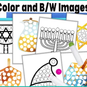 Hanukkah Dot Marker Printable, December Fine Motor Dabber Activities ...