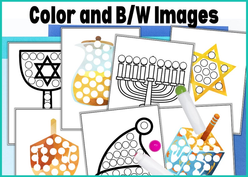 Hanukkah Dot Marker Printable, December Fine Motor Dabber Activities ...