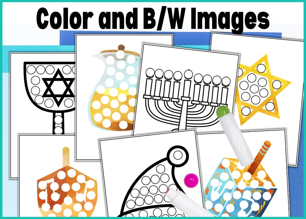 Hanukkah Dot Marker Printable, December Fine Motor Dabber Activities ...
