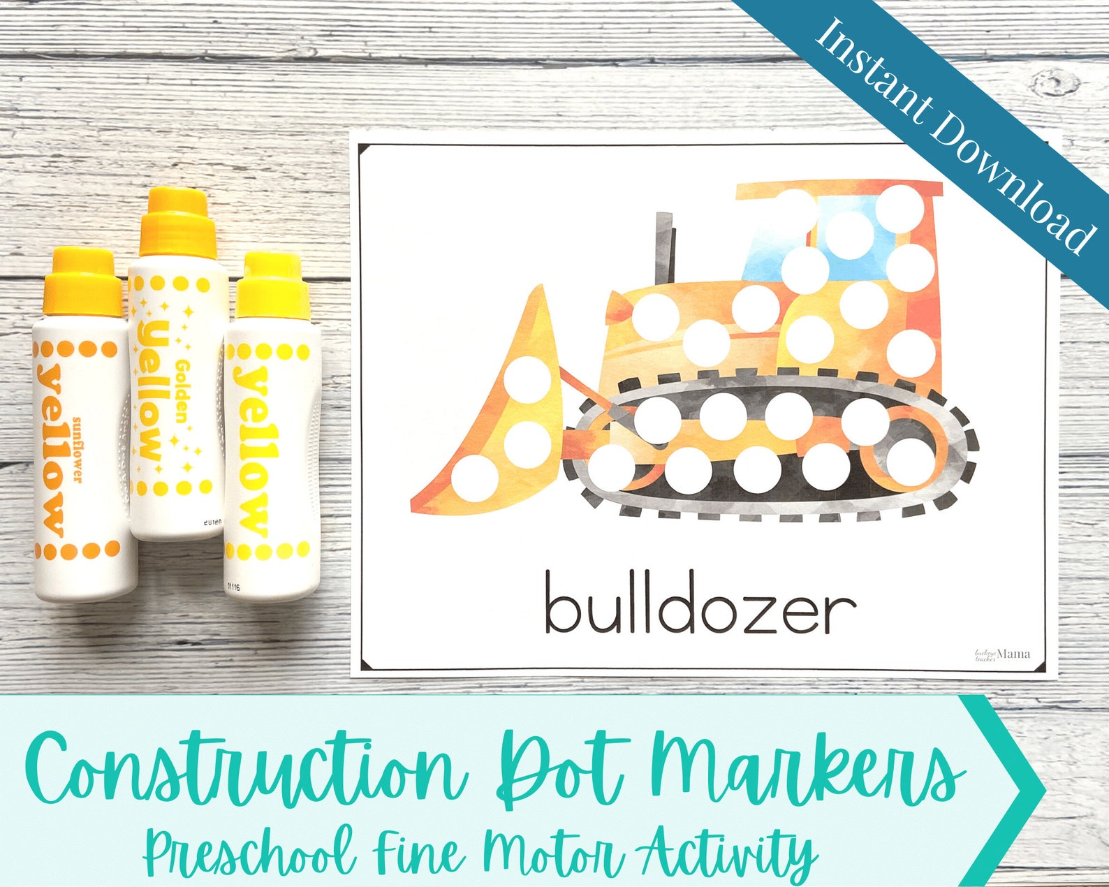 Construction Dot Marker Pages for Preschool and Kindergarten ...