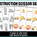 Construction Scissor Practice Activity for Preschool, Fine Motor ...
