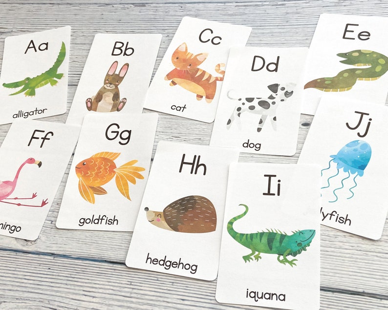ABC Animal Flashcards for Preschool | Printable Flashcards for Toddlers ...