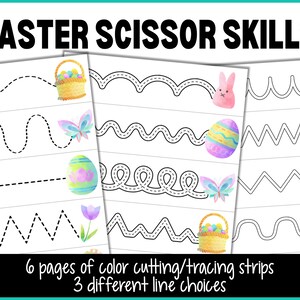 Easter Cutting and Tracing Pages for Preschool, Easter Printable ...