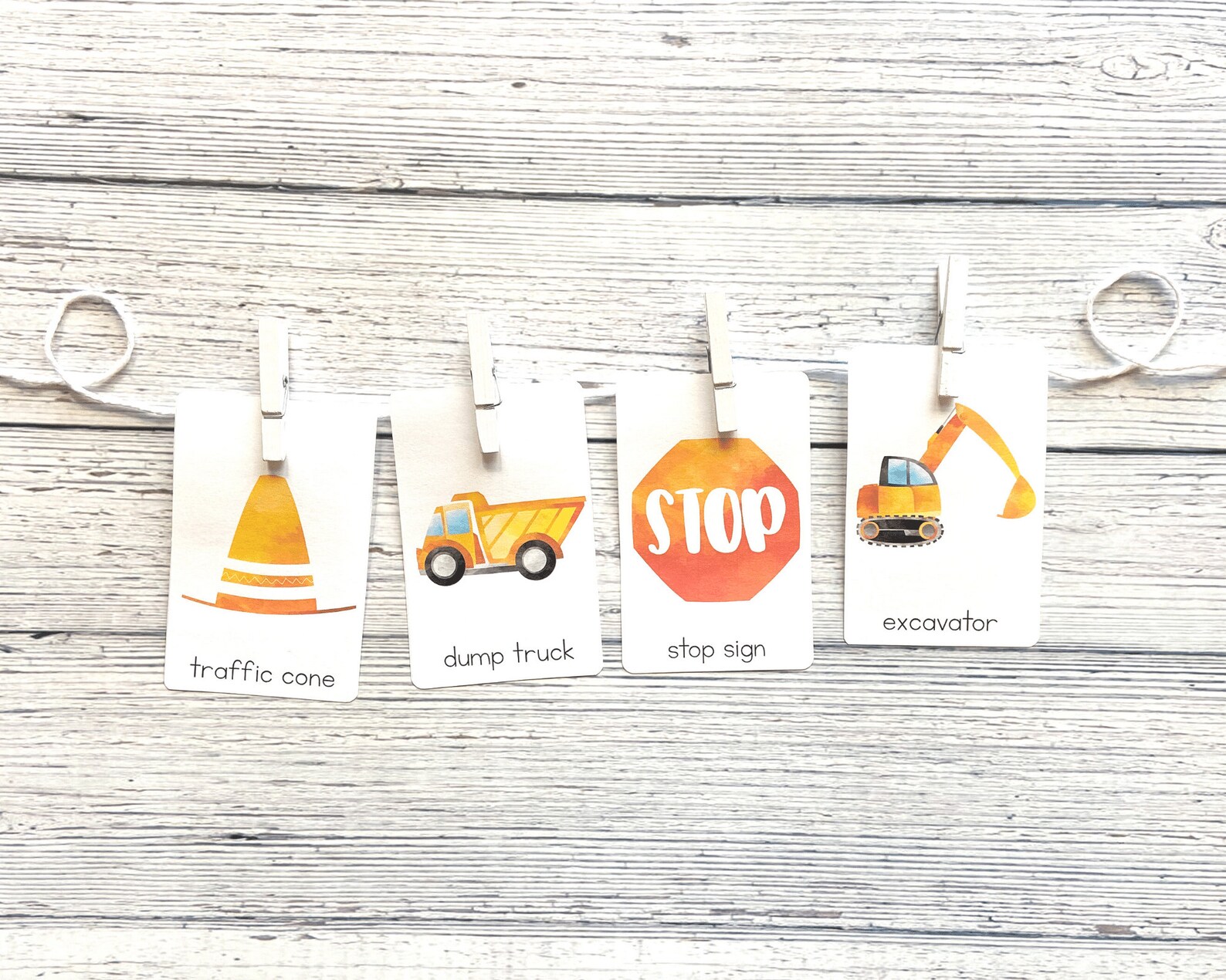 Construction Flashcards for Preschool, Printable Flashcards for ...