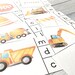 Construction Clip Cards for Preschool Montessori Letters and Counting ...