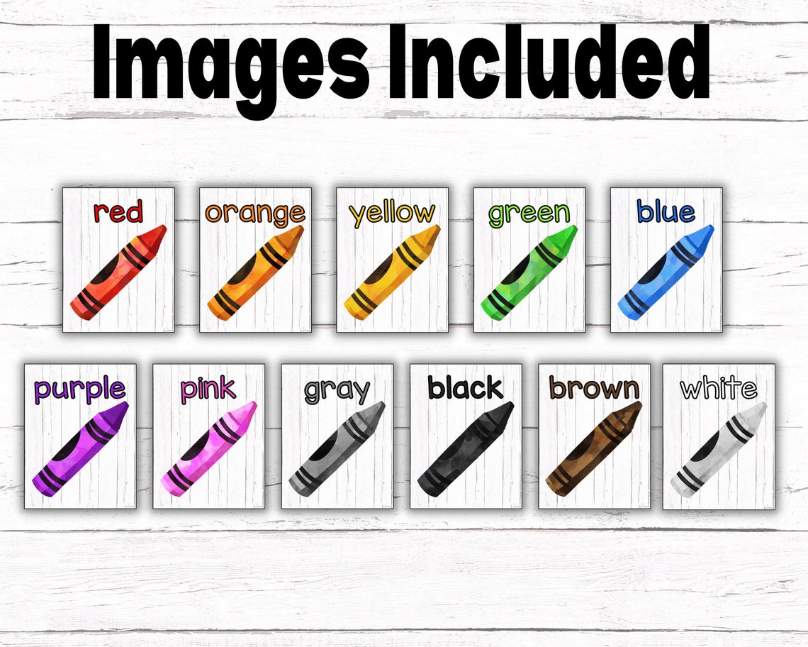 Printable Colors Posters Classroom Decor Shiplap Watercolor - Etsy