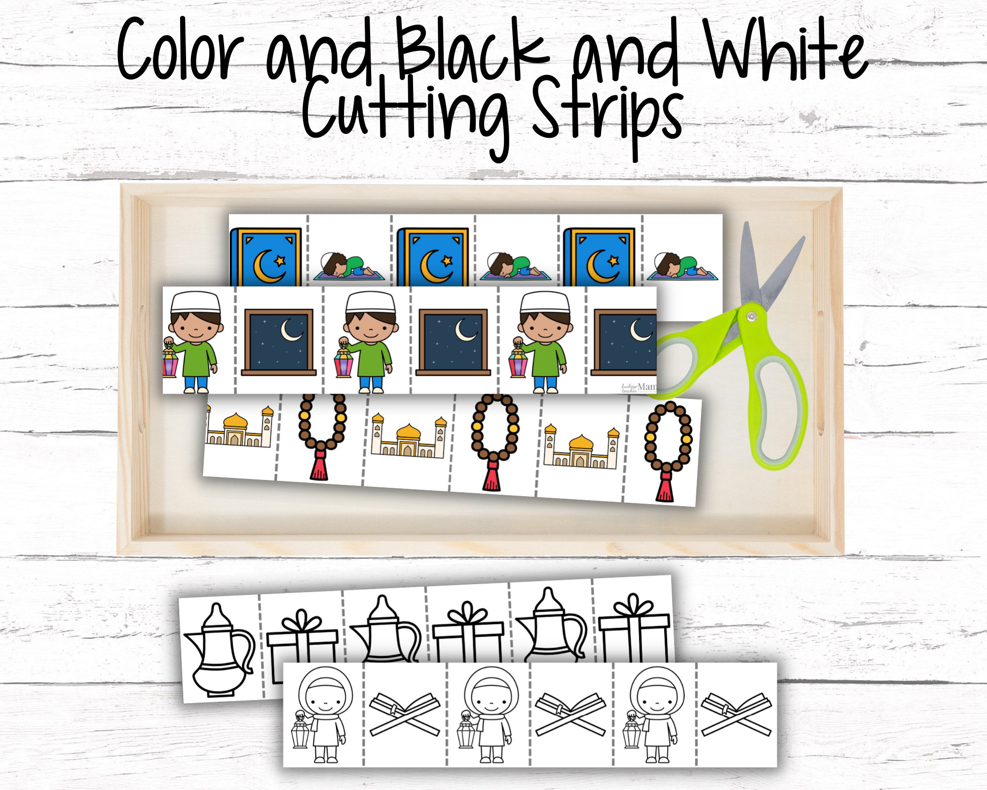 Ramadan Cutting and Tracing Pages for Preschool, Ramadan Printable ...