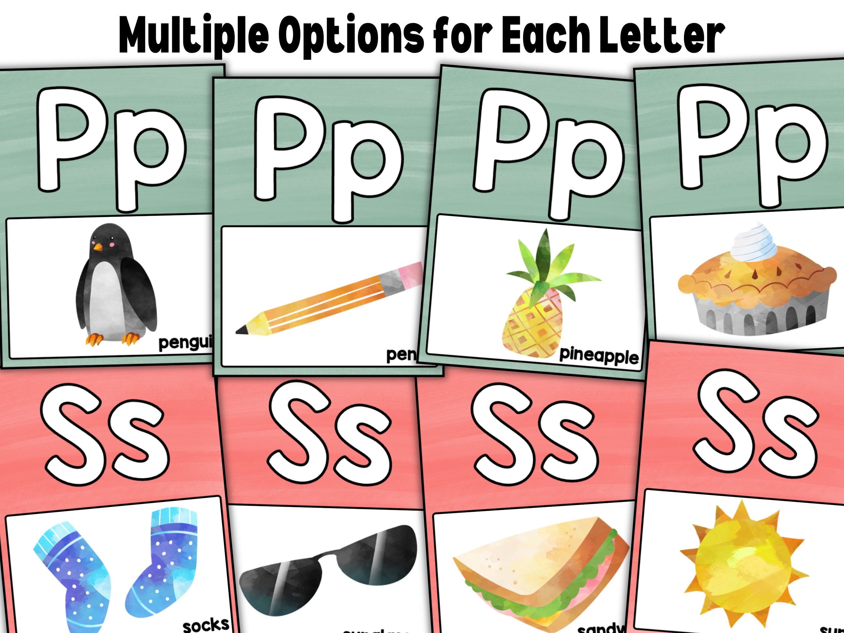 Printable Boho Watercolor ABC Posters Classroom Decor, Boho Alphabet ...