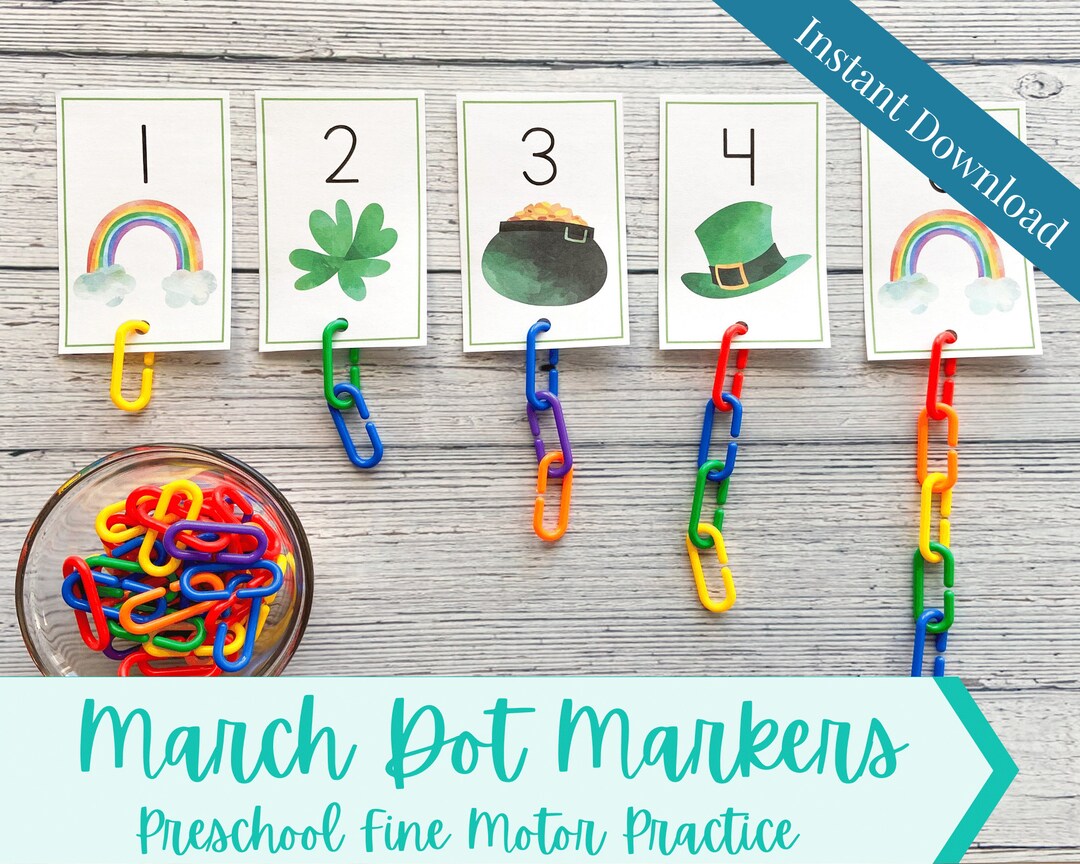 St. Patrick's Day Preschool One to One Counting Activity, St. Patrick's ...