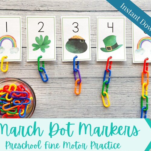 St. Patrick's Day Preschool One to One Counting Activity | Etsy