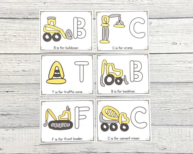 Construction Playdough Mats, Preschool Fine Motor Mats, Construction ...