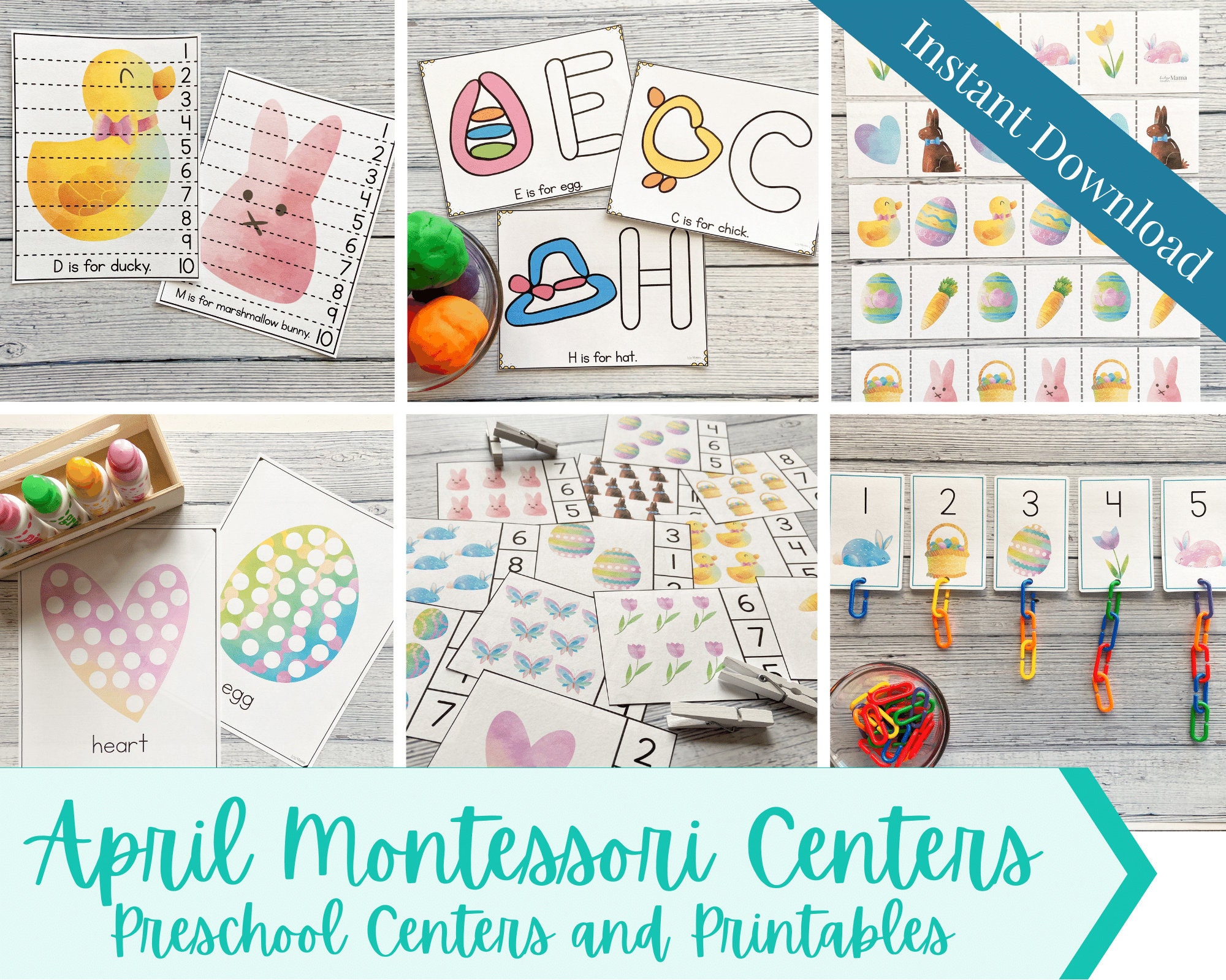 Easter Activities for Preschool | Preschool Easter Bundle | Montessori ...