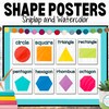 Printable Shape Posters Classroom Decor, White, Classic, Watercolor, 2D ...