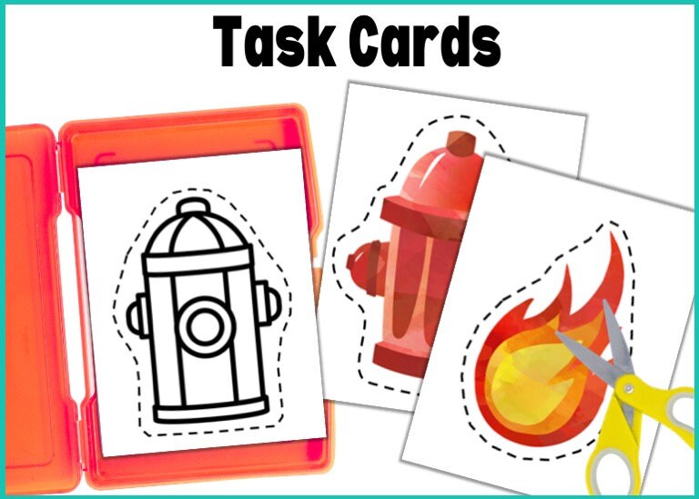 Fire Safety Cutting and Tracing Pages for Preschool, Fire Safety ...