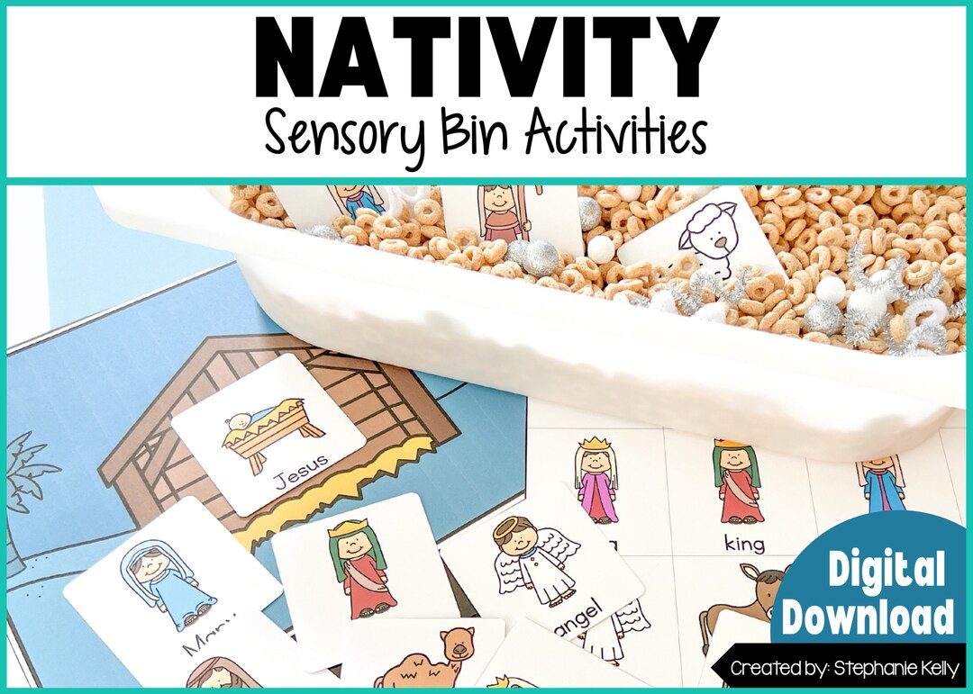 Christmas Sensory Bin Activity, Printables for Toddlers and ...